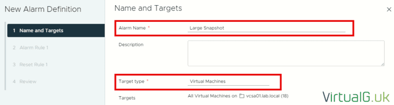 How To Setup Snapshot Alarms In Vsphere