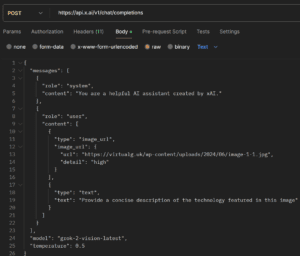 How to use the Grok Rest API with images (Example)